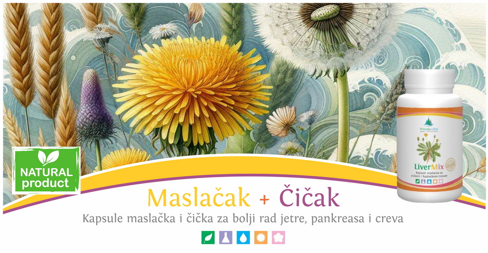 LiverMix kapsule maslačka, čička i hajdučke trave za jetru i visok ...